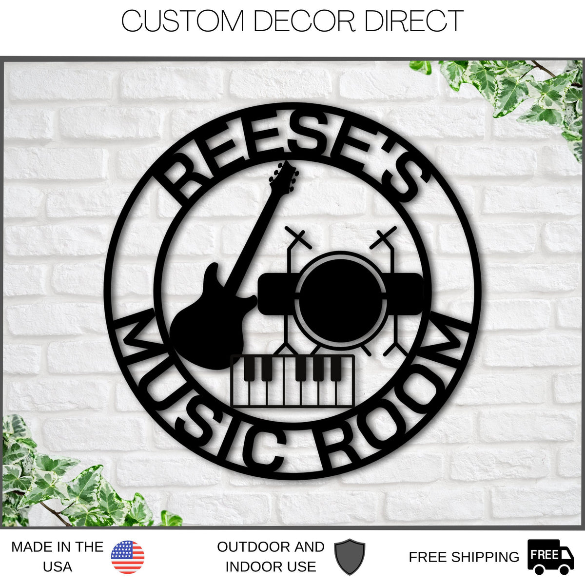 Custom Music Room Sign, Music Studio Metal Sign, Personalized Music De ...