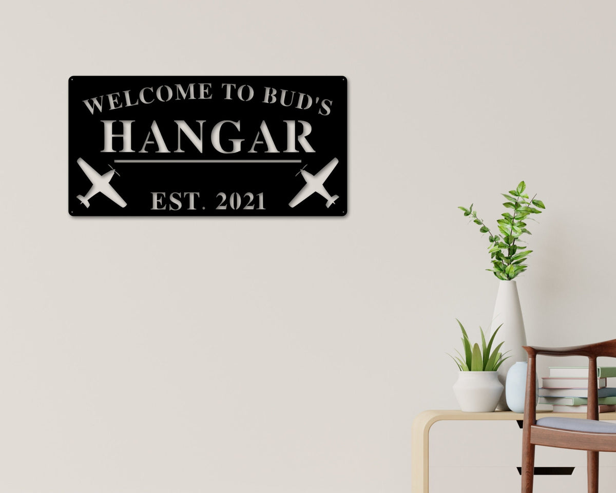 Personalized Fathers day Gift, Sign for Dad, Airplane Hangar Sign, Per ...