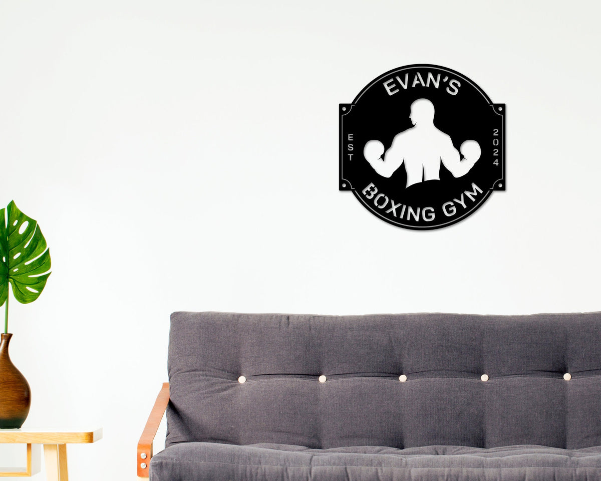 Boxing Sign, Boxing Gym Metal sign, Martial Arts Sign, MMA Gym Sign, B ...