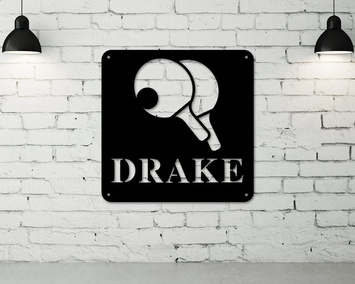 Personalized Table Tennis Sign, Metal Table Tennis Wall Art, Table Ten ...